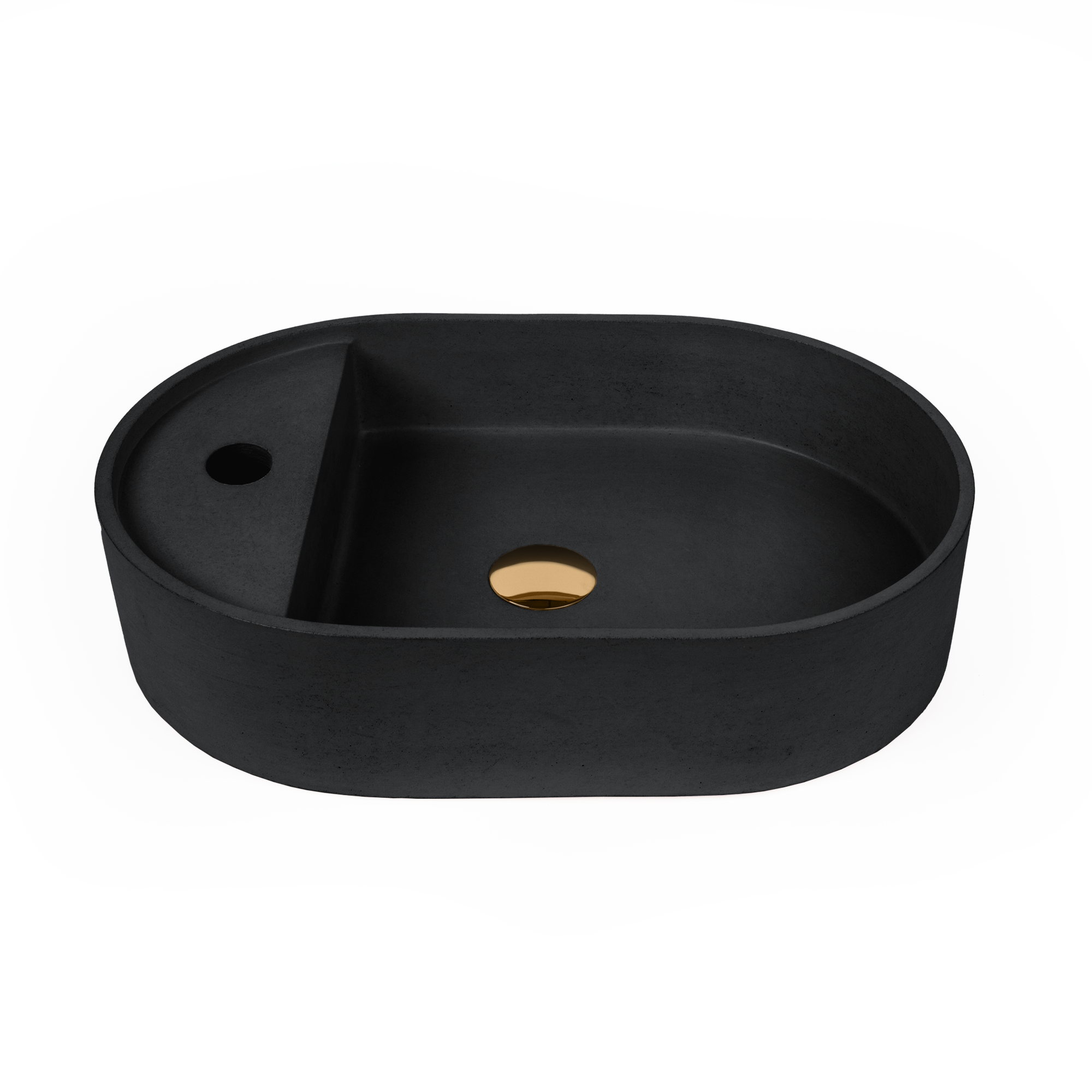 Hampton Oval Colorful Concrete Bathroom Sink with vessel mount faucet ...