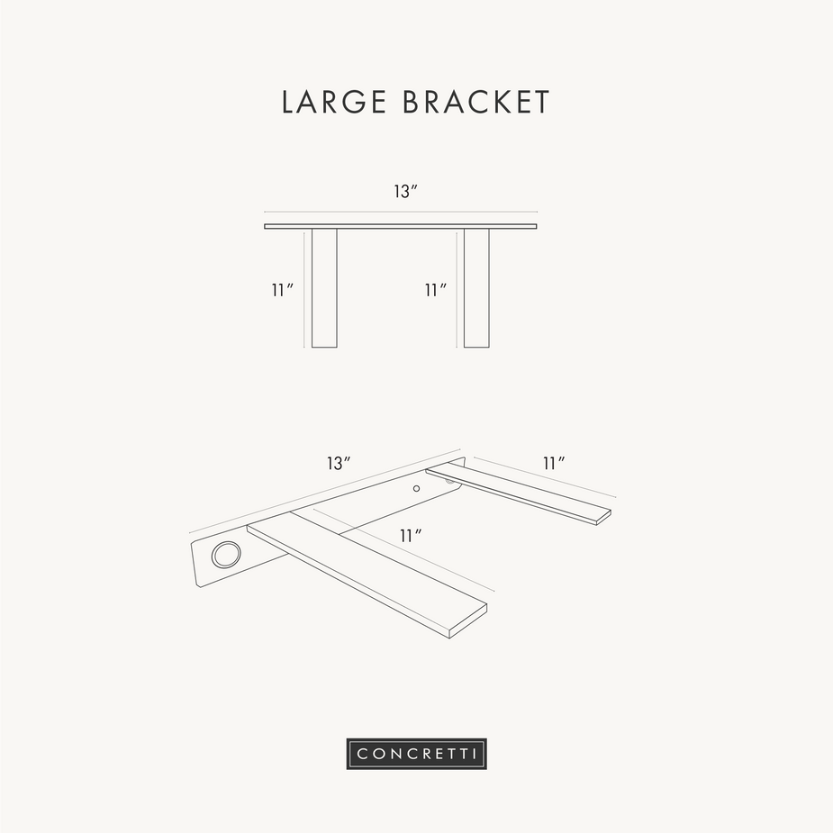 Large Wall Mounting Bracket – Concretti Designs
