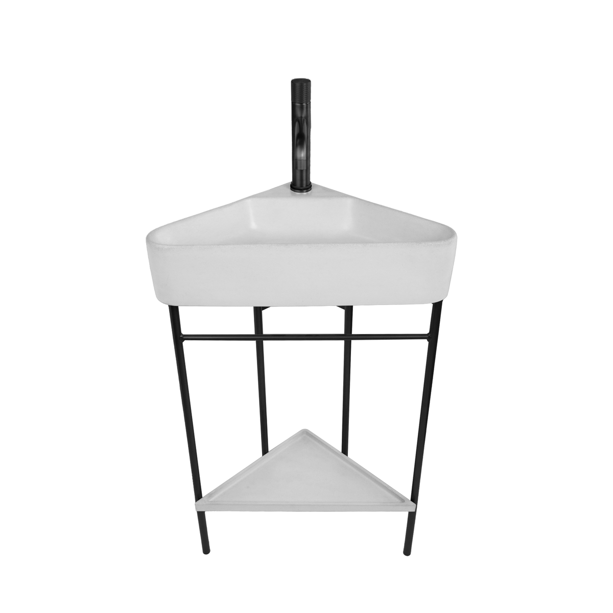 Tampa Corner Sink Freestanding Vanity Console for Triangular Concrete ...